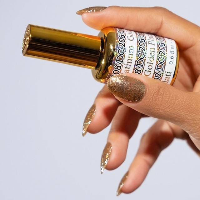 Daisy DND DC Gel NAIL Polish DC Platinum – #208 Golden - Volare Makeup